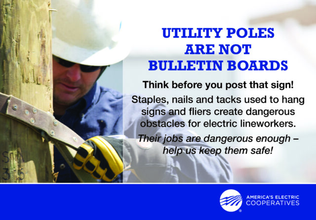Posting Signs on Utility Poles is Dangerous and Illegal - Volunteer ...