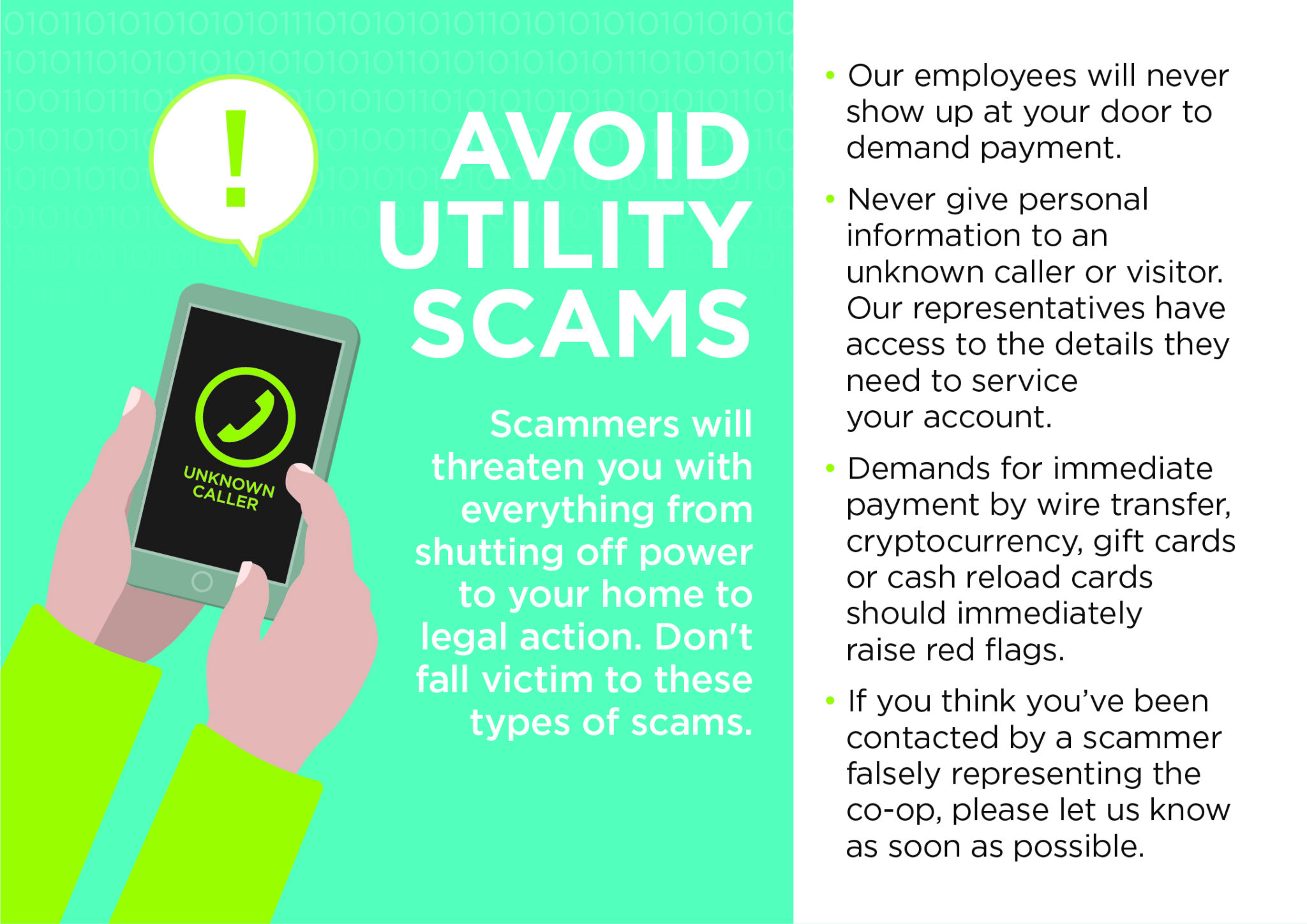 Don’t Fall Victim to Utility Scam Calls - Volunteer Energy Cooperative